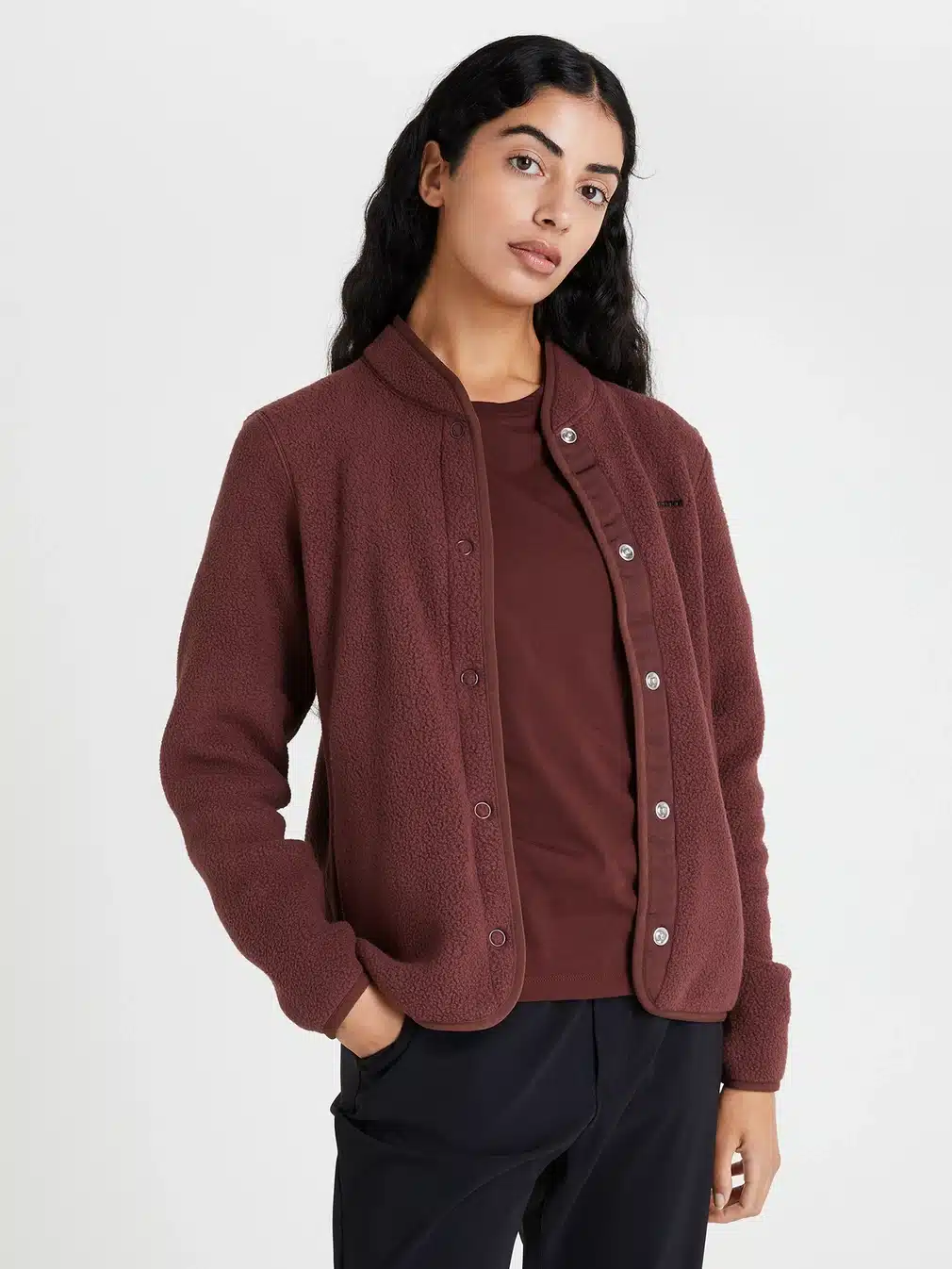 Peak Performance Fleece Snap Cardigan Women Sapote - Aukia