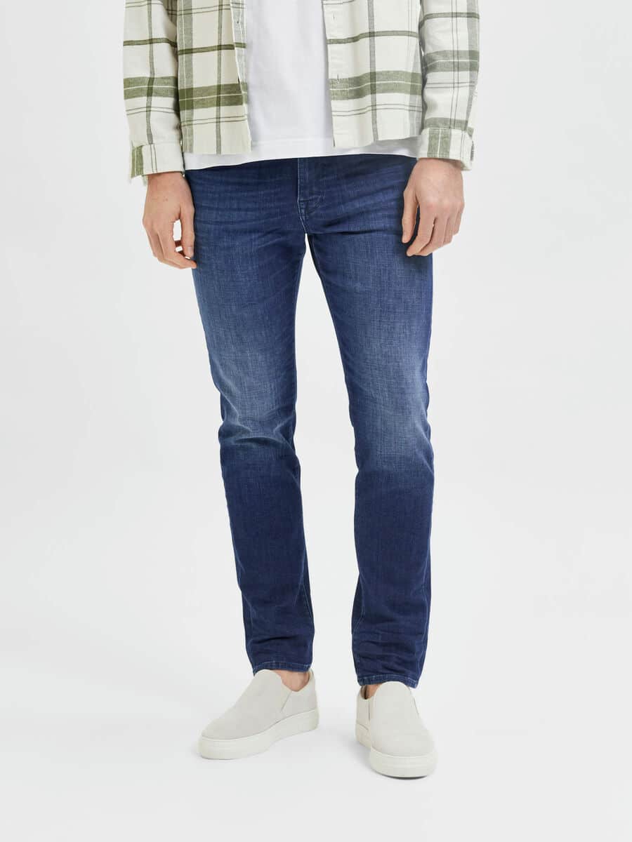 Selected Homme Slim Leon Medium Blue Denim - Aukia