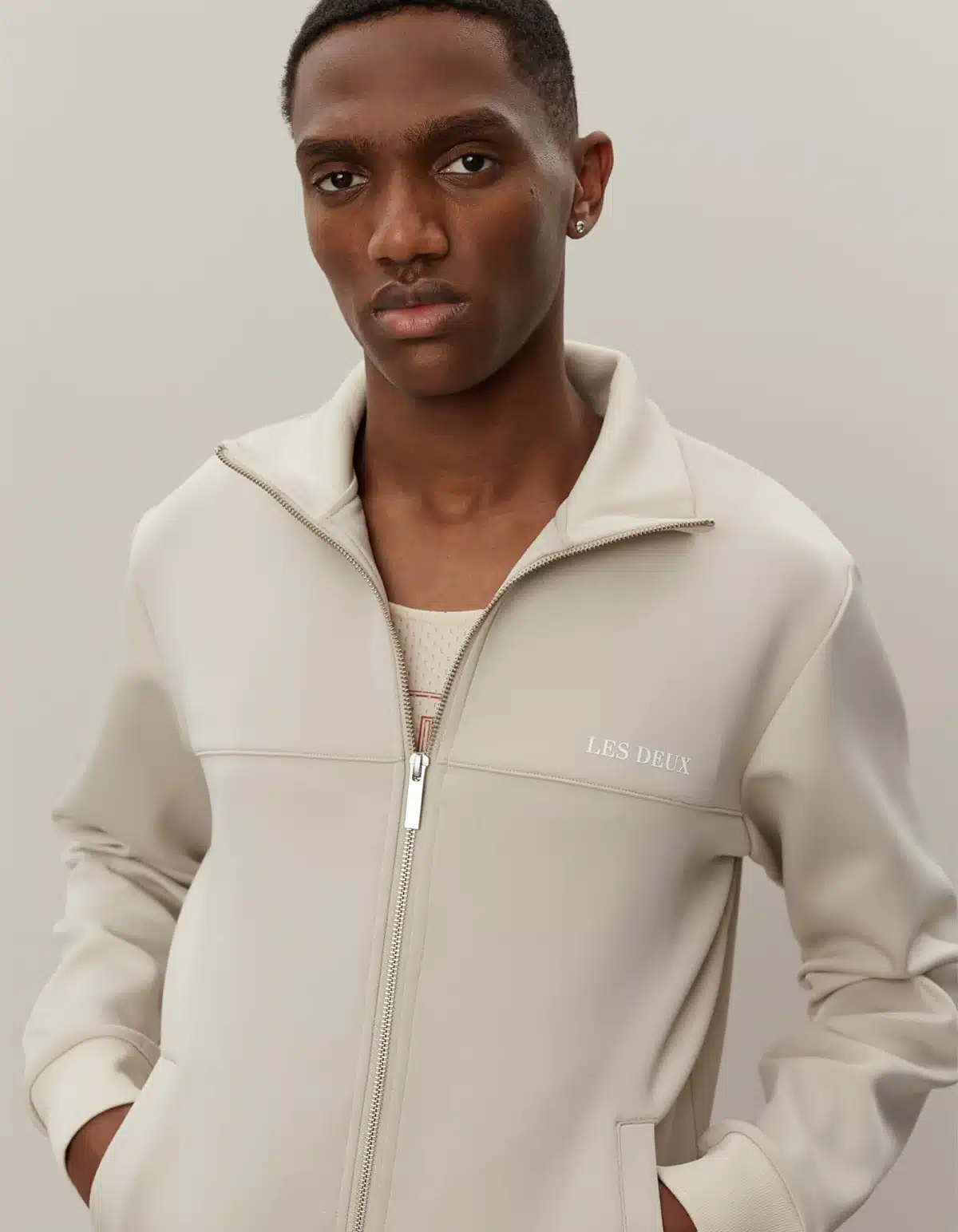 Les Deux Ballier Track Jacket Light Sand - Aukia
