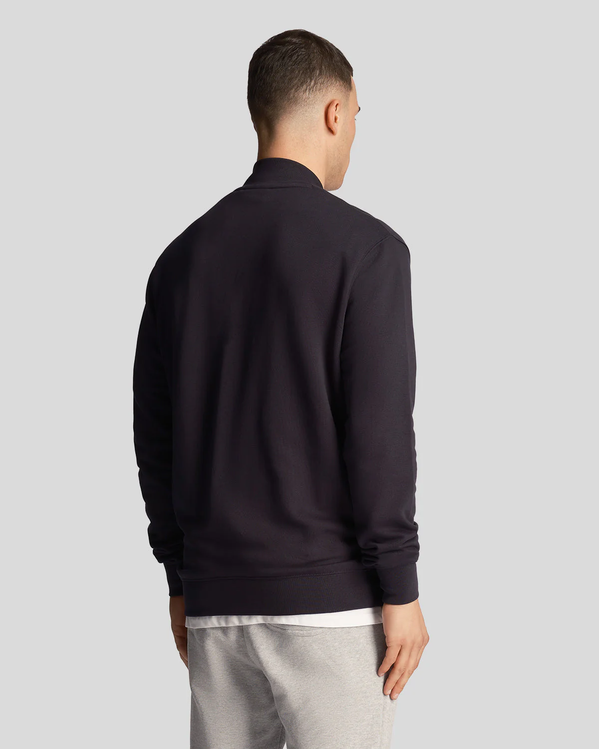 Lyle & Scott Loopback Jersey Bomber Jacket Dark Navy - Aukia